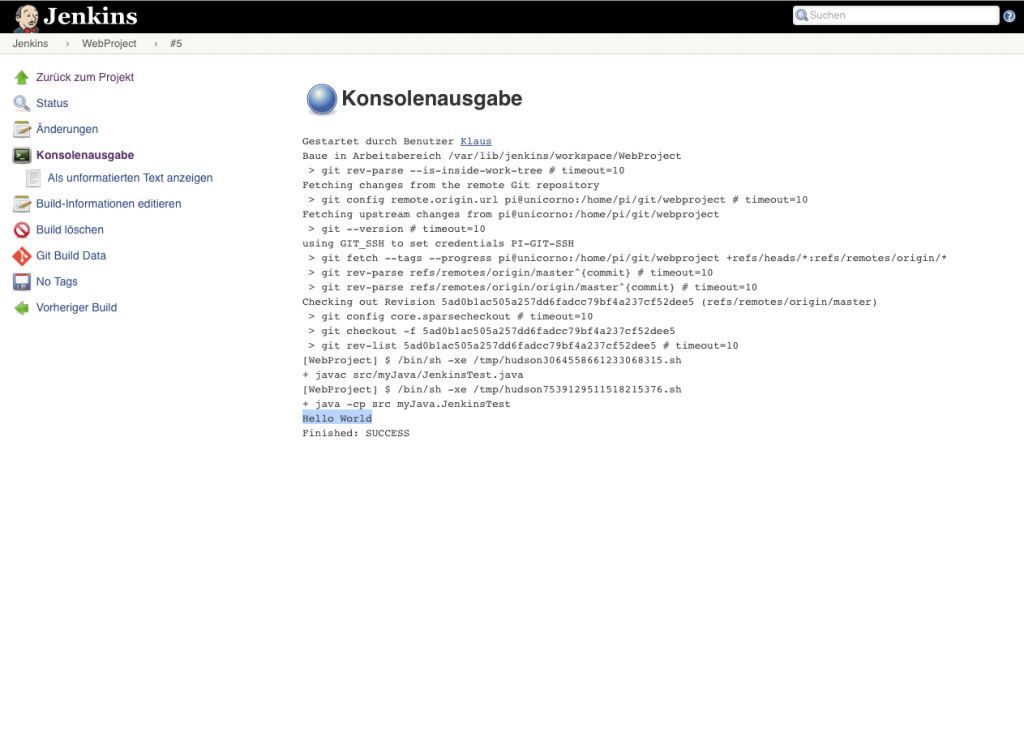 Erster Jenkins Build-Job – Programming and Fun